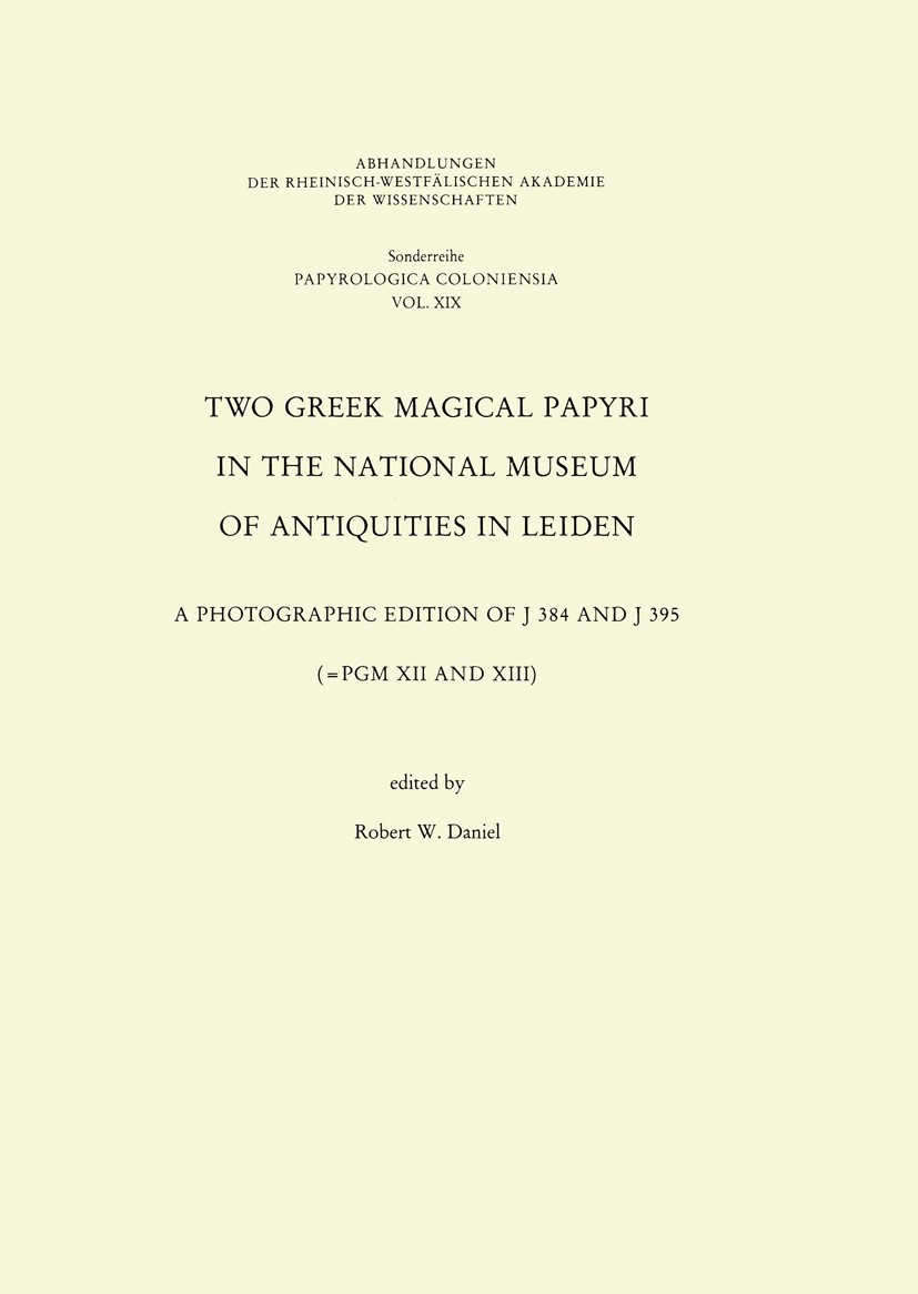 Greek Magical Papyri Pdf