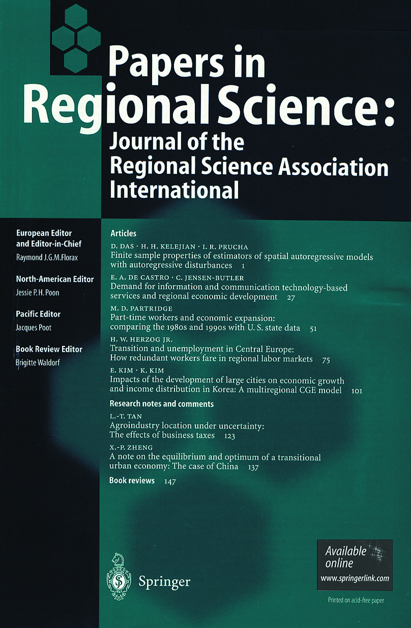 What about people in Regional Science? | Papers in Regional Science