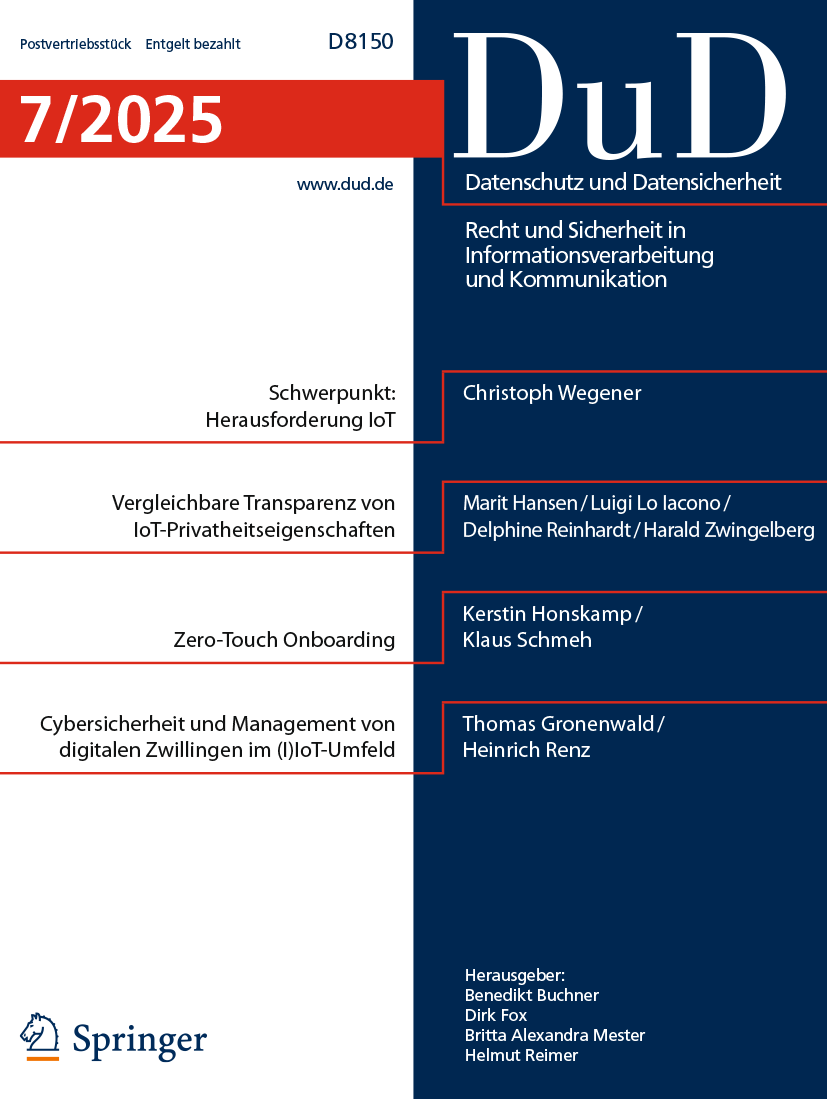DuD Report | Datenschutz und Datensicherheit - DuD