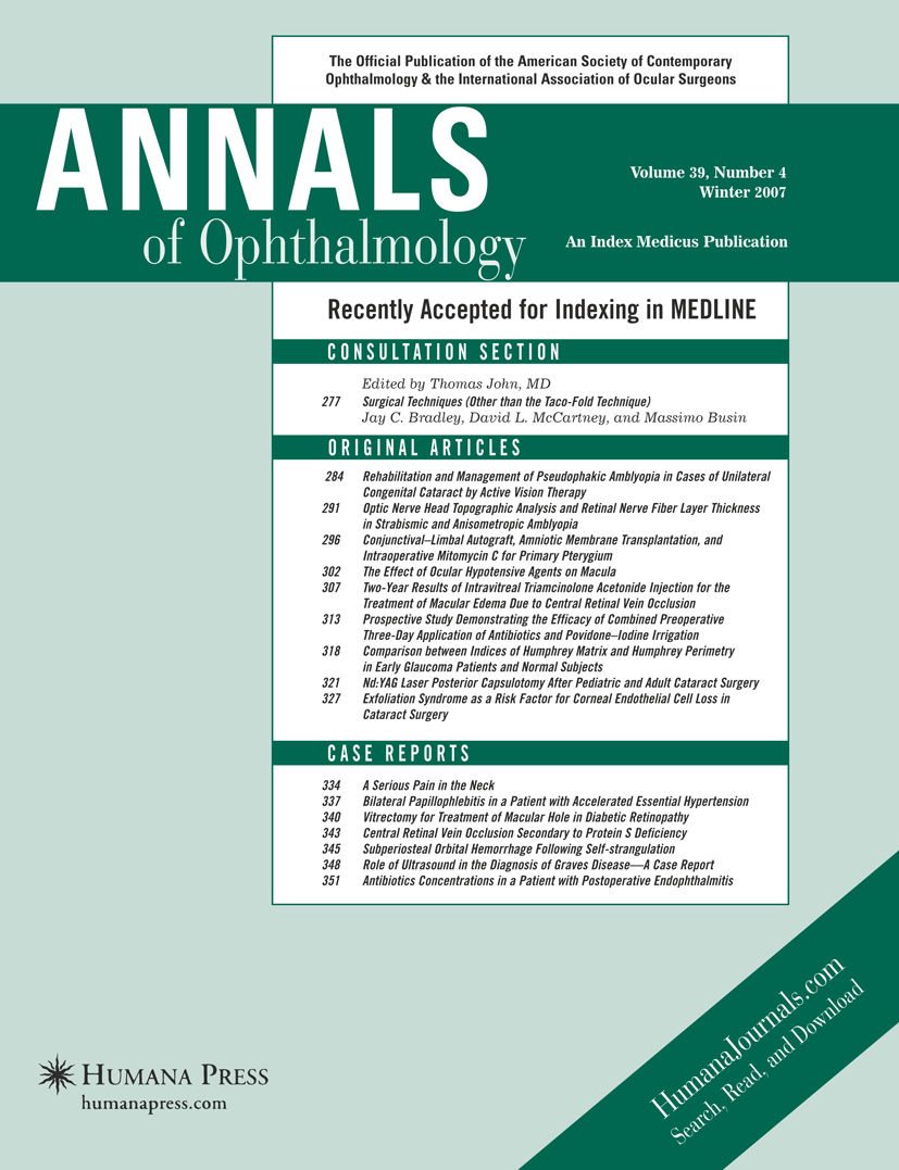 The red eye | Annals of Ophthalmology