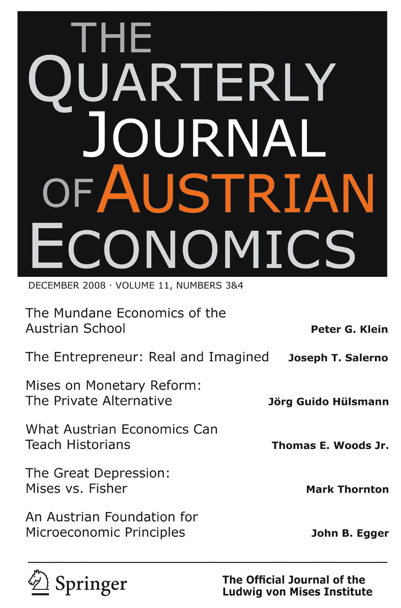 Book reviews | The Quarterly Journal of Austrian Economics