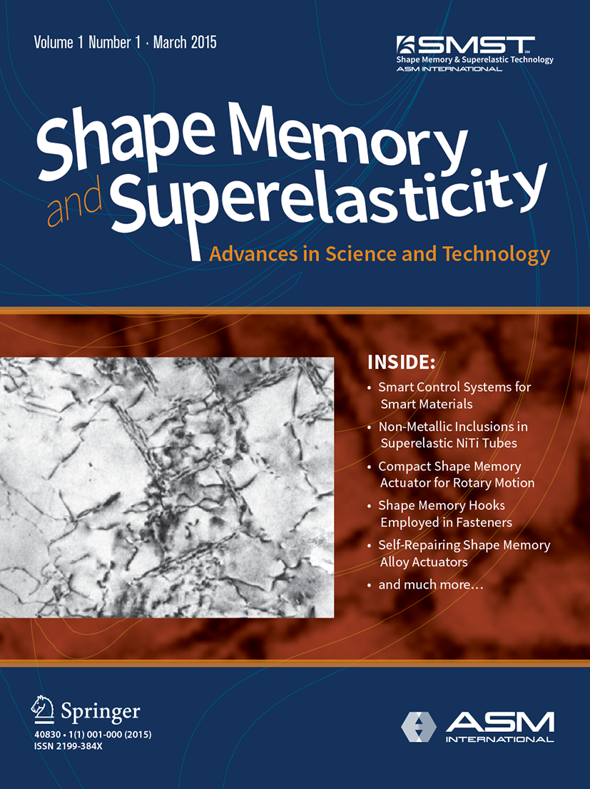 Additive Manufacturing of Shape Memory Alloys | Shape Memory and Superelasticity