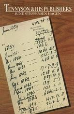 Tennyson and His Publishers | SpringerLink