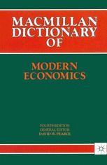 Dictionary Of Modern Economics | SpringerLink