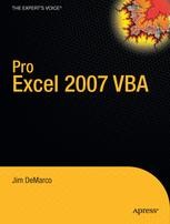 Pro Excel 2007 VBA | SpringerLink