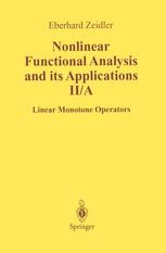 Nonlinear Functional Analysis and Its Applications: II/ A: Linear Monotone Operators | SpringerLink