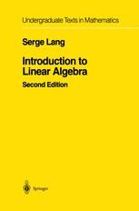 Introduction to Linear Algebra | SpringerLink