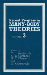Recent Progress in Many-Body Theories: Volume 3 | SpringerLink