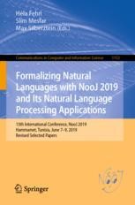 Formalizing Natural Languages with NooJ 2019 and Its Natural Language Processing Applications ...