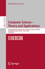 Computer Science – Theory and Applications: 15th International Computer ...
