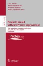 Product-Focused Software Process Improvement: 22nd International ...