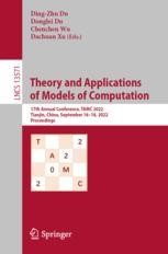 Theory and Applications of Models of Computation: 17th Annual ...