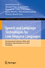 Speech and Language Technologies for Low-Resource Languages: First ...