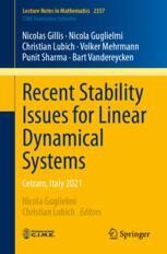 Recent Stability Issues for Linear Dynamical Systems: Cetraro, Italy ...