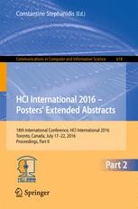 HCI International 2016 – Posters' Extended Abstracts: 18th ...