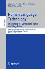 Human Language Technology. Challenges for Computer Science and ...