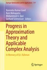 Progress in Approximation Theory and Applicable Complex Analysis: In Memory of Q.I. Rahman ...