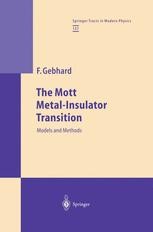 The Mott Metal-Insulator Transition: Models and Methods | Springer ...