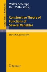 Constructive Theory of Functions of Several Variables: Proceedings of a Conference Held at ...