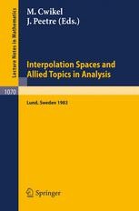 Interpolation Spaces and Allied Topics in Analysis: Proceedings of the Conference Held in Lund ...