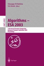 Algorithms - ESA 2003: 11th Annual European Symposium, Budapest ...