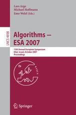 Algorithms - ESA 2007: 15th Annual European Symposium, Eilat, Israel ...