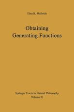 Obtaining Generating Functions | SpringerLink