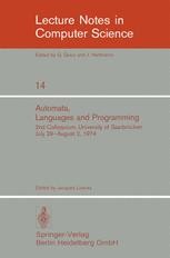Automata, Languages and Programming: 2nd Colloquium, University of ...
