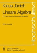 Lineare Algebra: Ein Skriptum für das erste Semester | SpringerLink