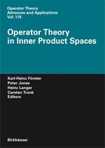 Operator Theory in Inner Product Spaces | Springer Nature Link ...