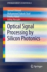 Optical Signal Processing by Silicon Photonics | SpringerLink