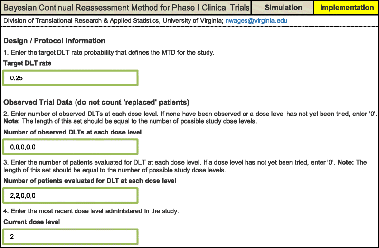 A web tool for designing and conducting phase I trials using the continual reassessment method ...