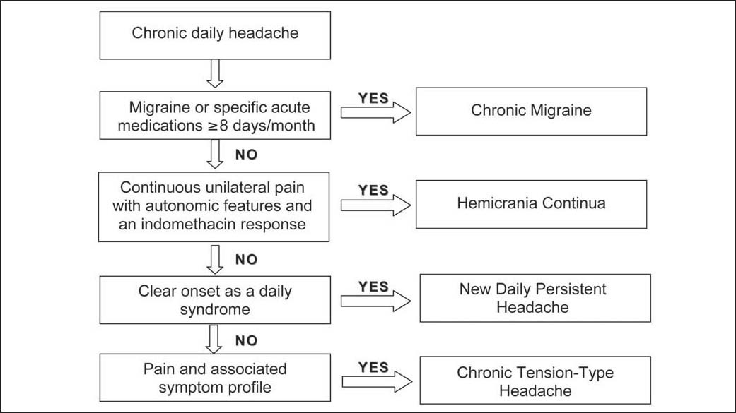 The differential diagnosis of chronic daily headaches: an algorithm ...