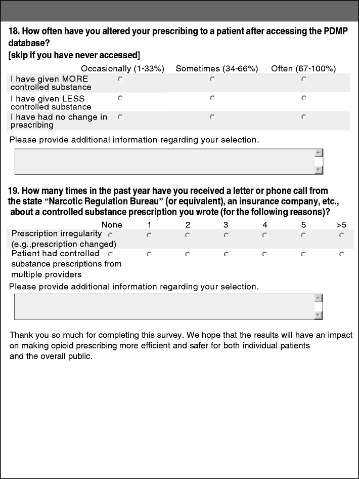 Prescribing Practices, Knowledge, and Use of Prescription Drug ...