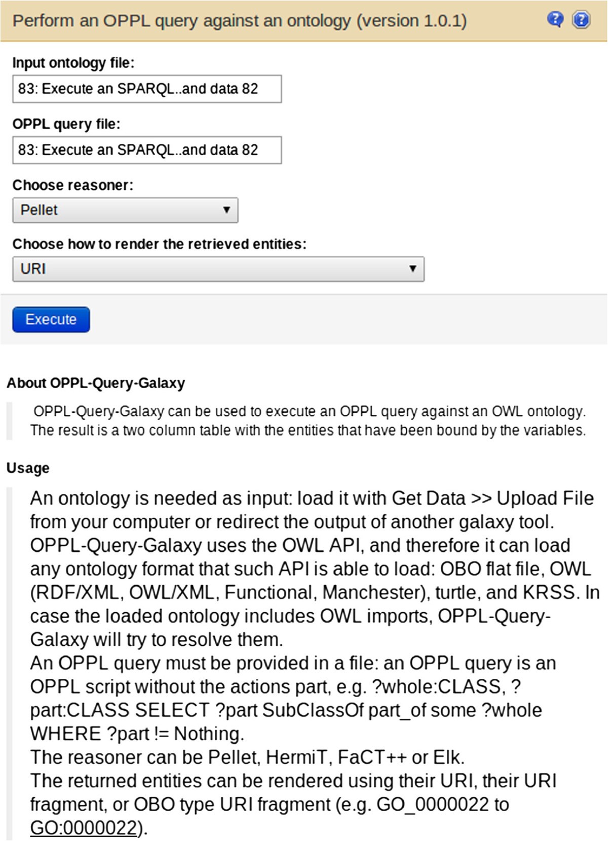 OPPL-Galaxy, a Galaxy tool for enhancing ontology exploitation as part ...