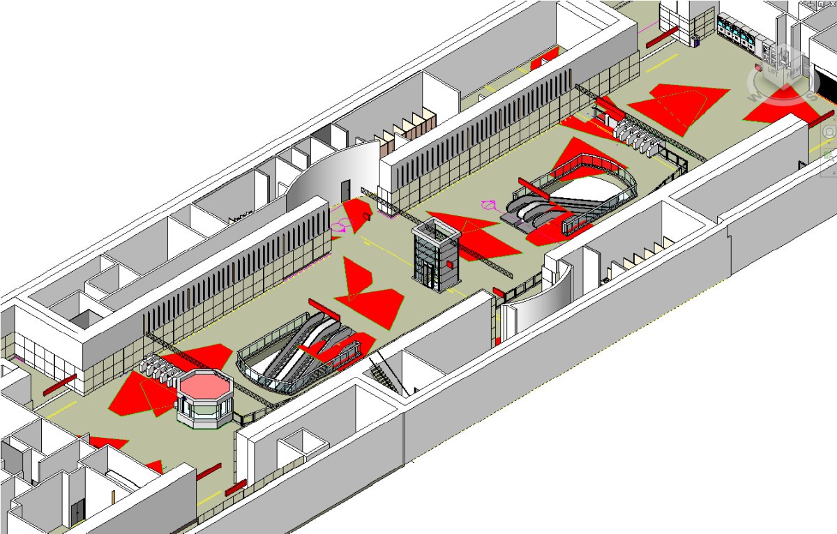 Visualization of CCTV coverage in public building space using BIM ...