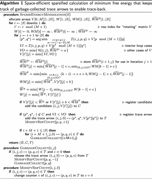 Sparse RNA folding revisited: space-efficient minimum free energy structure prediction ...