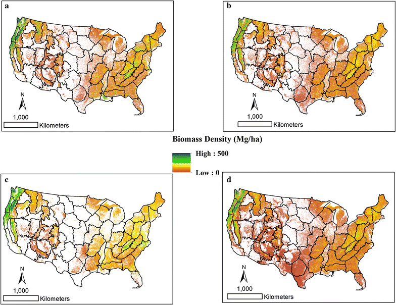 Comparison of national level biomass maps for conterminous US ...
