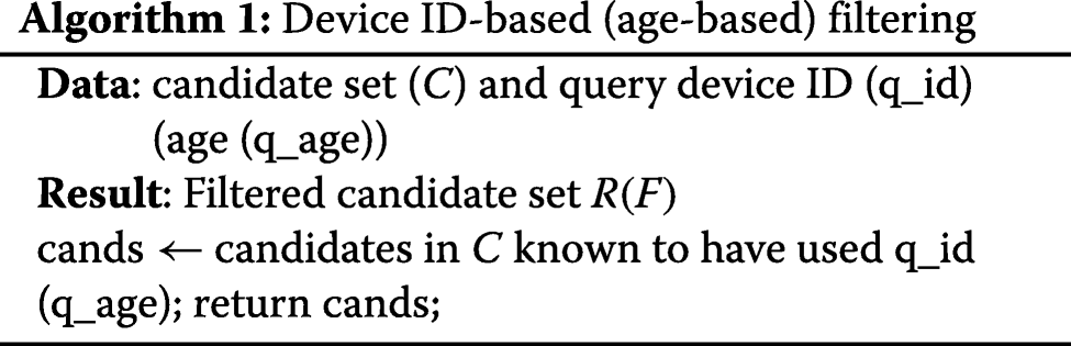 Metadata filtering for user-friendly centralized biometric ...