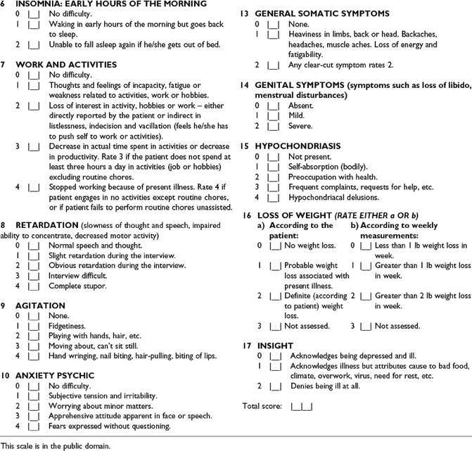 Hamilton Depression Rating Scale at Katherine Grayson blog