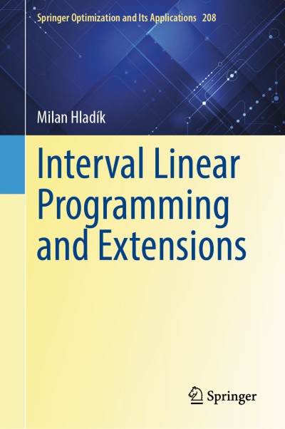 Interval Linear Programming and Extensions | springerprofessional.de