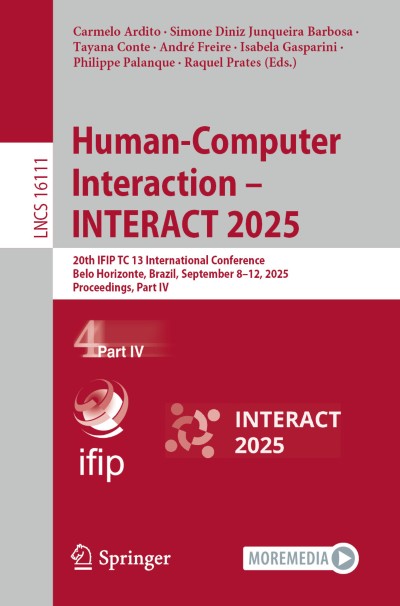 Human-Computer Interaction – INTERACT 2025 | springerprofessional.de
