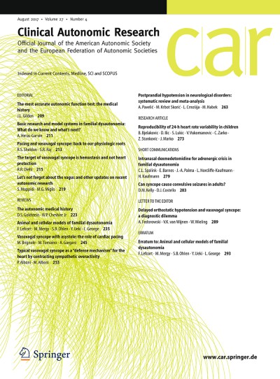 The most accurate autonomic function test: the medical history ...