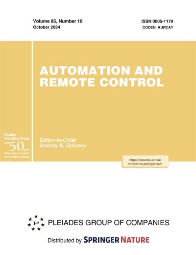 Automation and Remote Control 9-12/2025 | springerprofessional.de