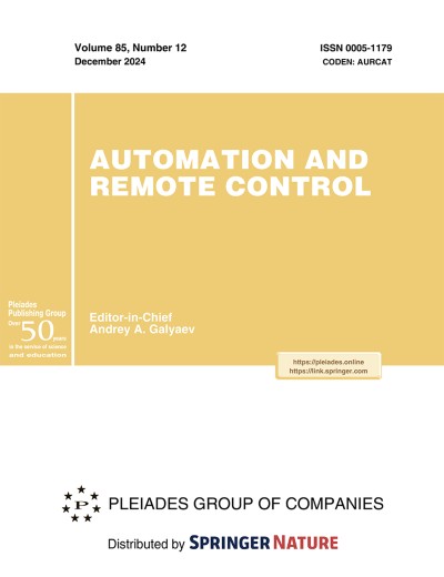 Automation and Remote Control 9-12/2025 | springerprofessional.de