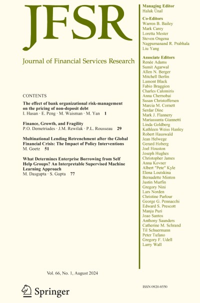 Journal of Financial Services Research 1/2025 | springerprofessional.de