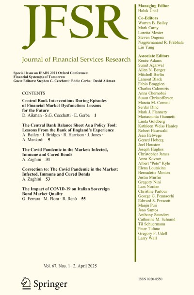 Journal of Financial Services Research 1/2025 | springerprofessional.de