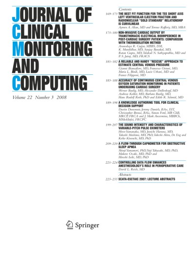 Non-invasive Cardiac Output by Transthoracic Electrical Bioimpedence in ...