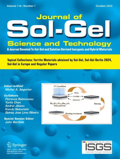 Journal of Sol-Gel Science and Technology 3/2025 | springerprofessional.de