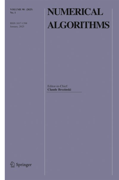 Numerical Algorithms | springerprofessional.de Numerical Algorithms | springerprofessional.de